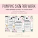 Pumping Sign for Work Printable, Pumping in Progress Door Sign PDF ...