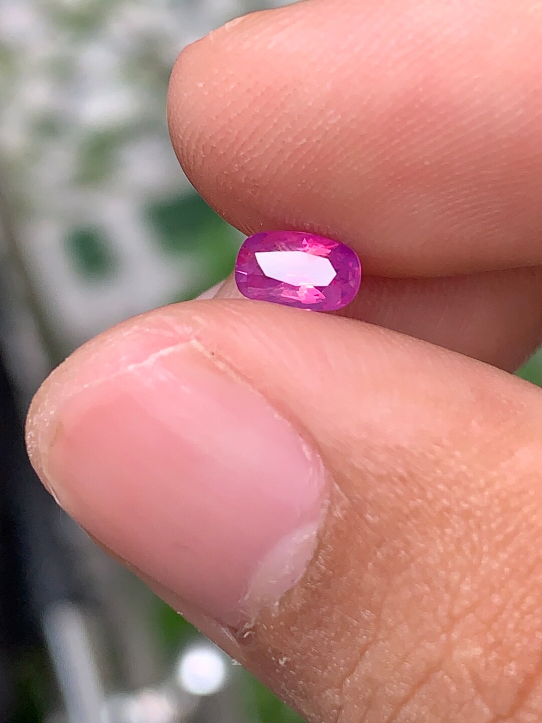 0.52ct milky pink sapphire, opalescent milky pink sapphire, padparascha ...