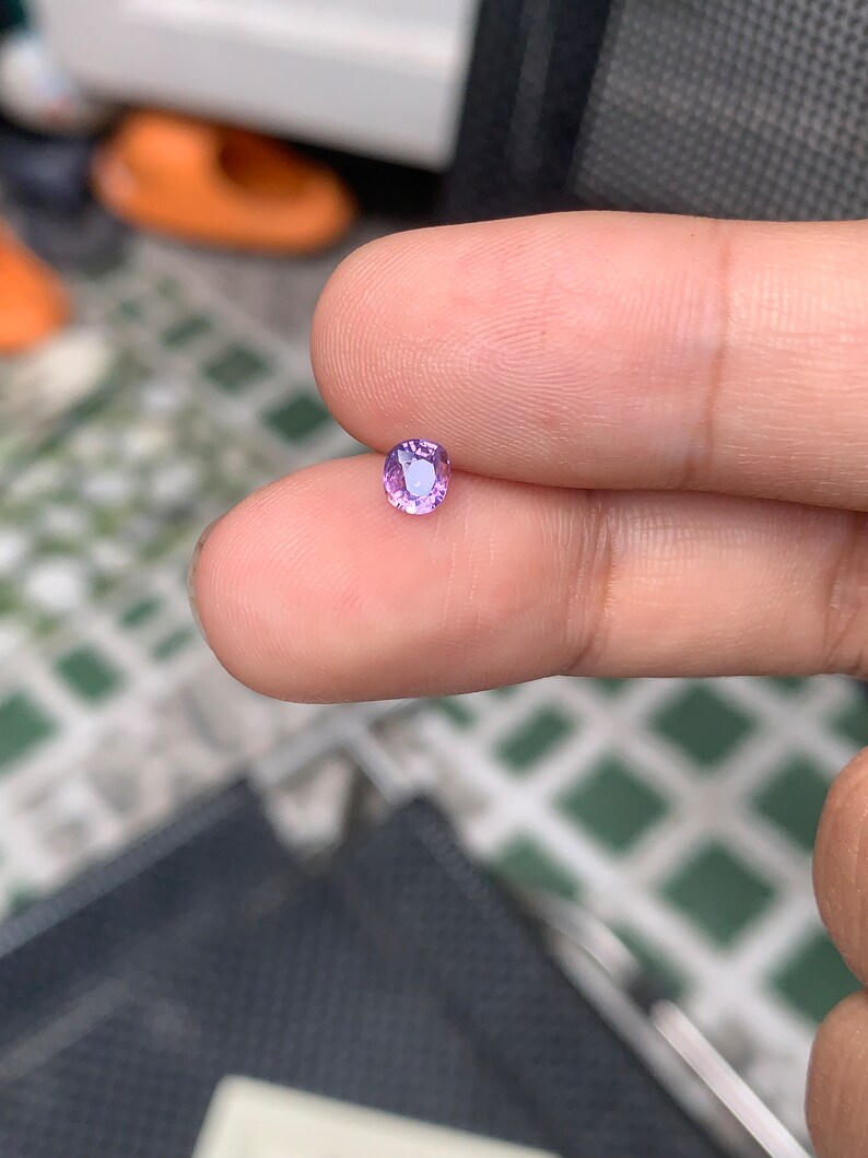 0.46ct milky pink sapphire, opalescent milky pink sapphire, padparascha unheat, silky pink ...