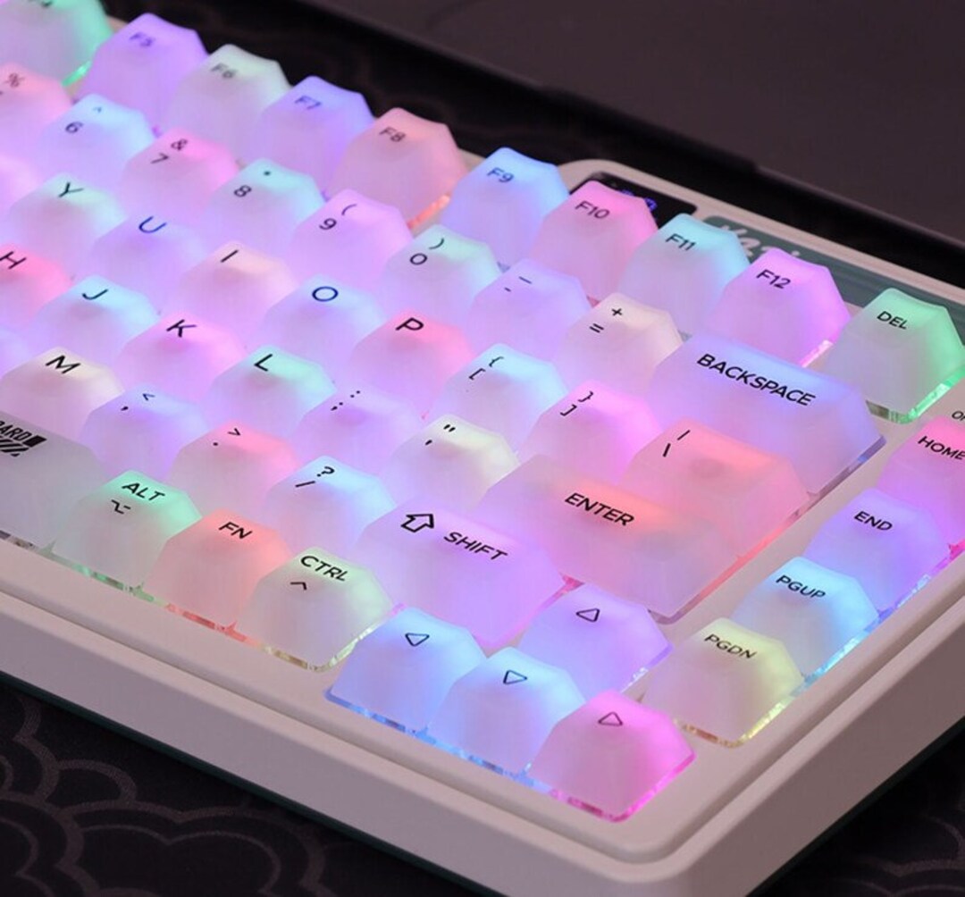 122PCS Transparent Keycap Set Black White Keycap Translucent - Etsy ...