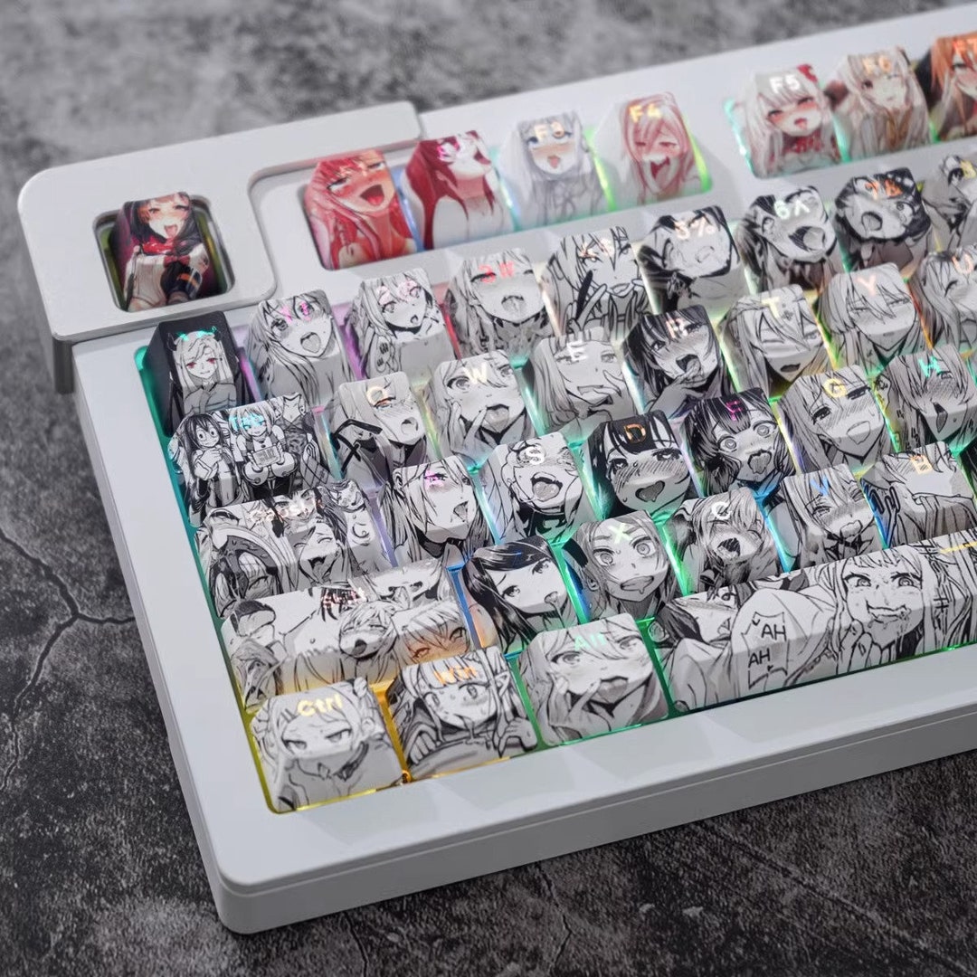 Buy Anime Keycap, Shine-through Backlit Keycaps Set, Gamer Keycap, 108 ...