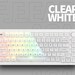 155pcs White Clear Pudding-style Keycaps, PBT Keycap, KSA Profile ...