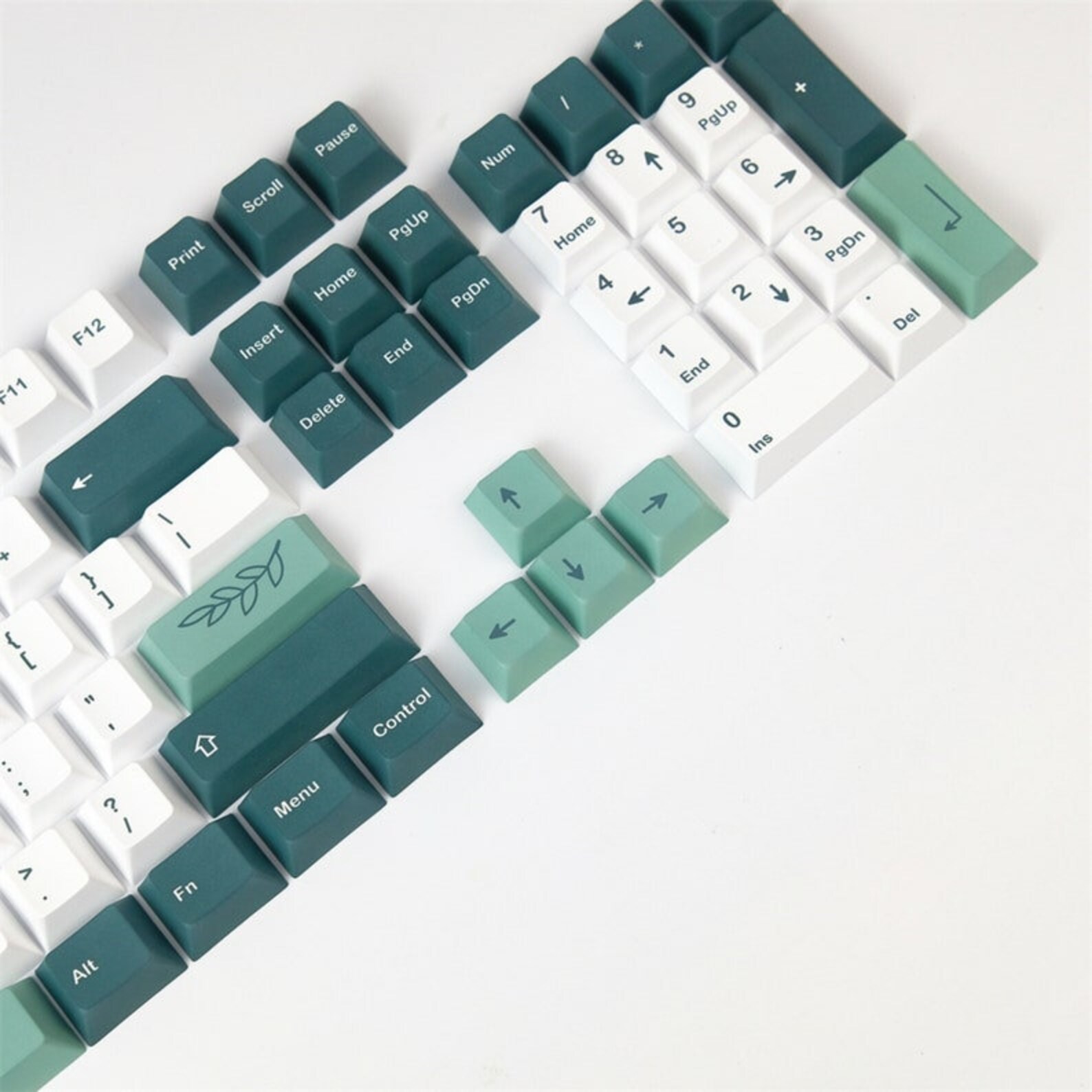 135 Keys Bamboo Themed Keycaps Set Green Gradient Keycap - Etsy