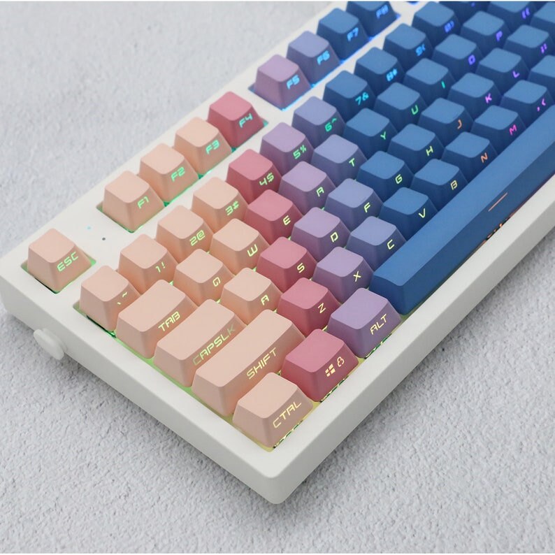 109 Pcs Sunset Translucent Keycap Set PBT Keycap OEM Profile - Etsy