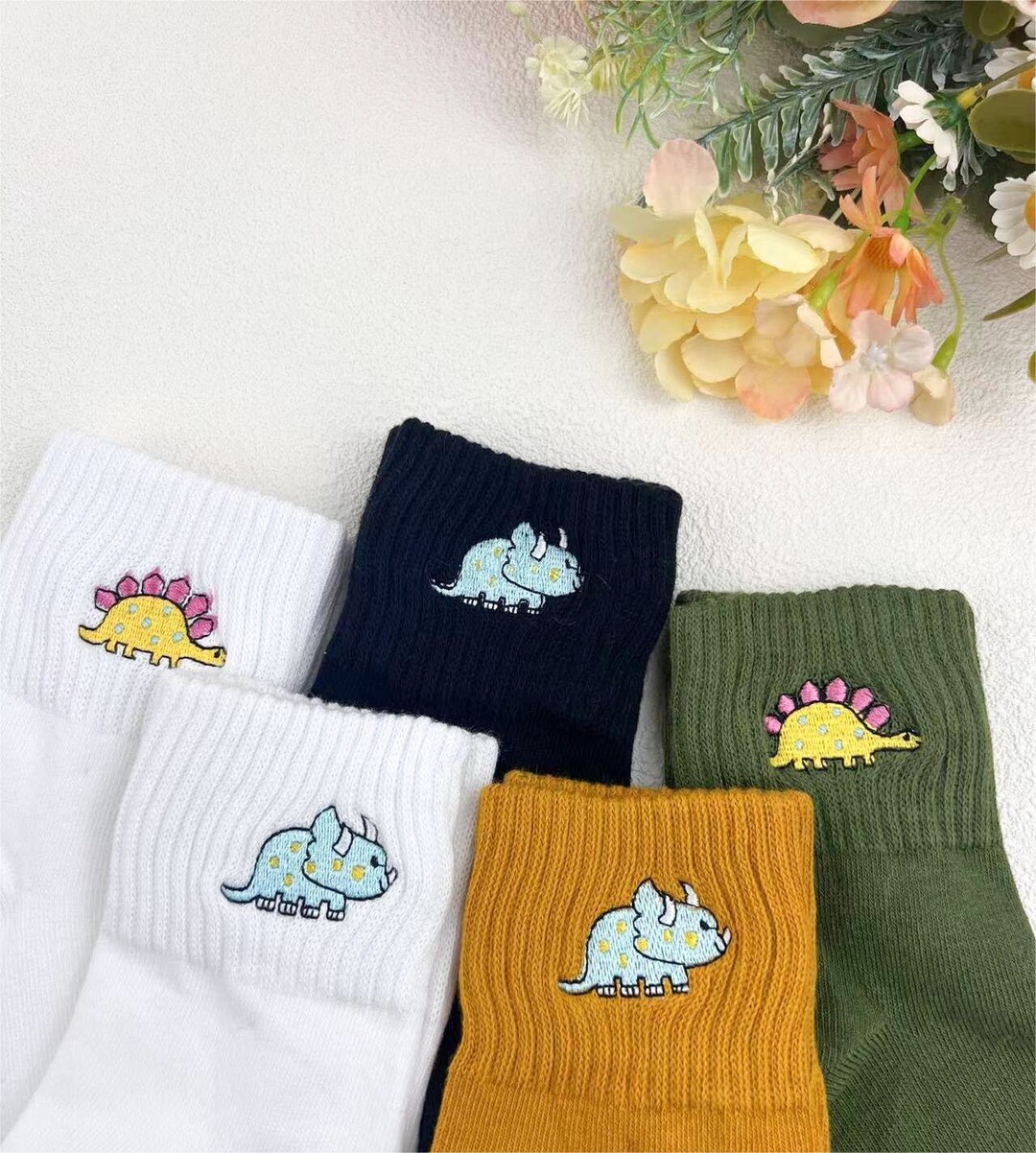 Dinosaur Socks, Stegosaurus, Triceratops, Fun Socks,animal Socks,funny ...