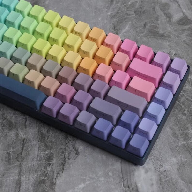 Colorful Keycaps Set Cool Keycap Set PBT OEM Profile Keycaps - Etsy