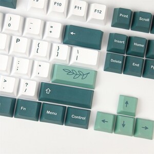 135 Keys Bamboo Themed Keycaps Set Green Gradient Keycap - Etsy