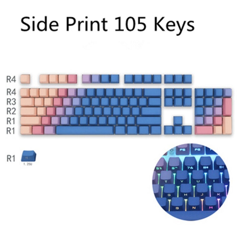 109 Pcs Sunset Translucent Keycap Set PBT Keycap OEM Profile - Etsy