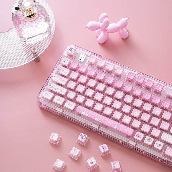 Pink Blue Keycap Set - Etsy