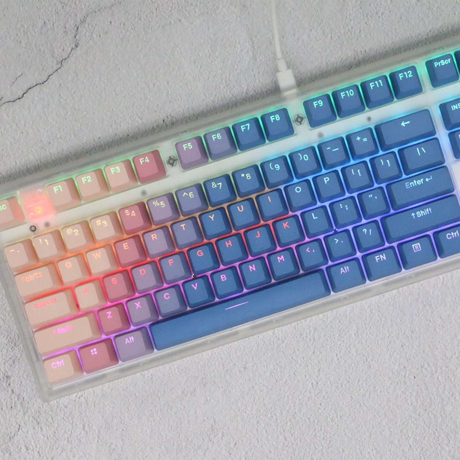 109 Pcs Sunset Translucent Keycap Set PBT Keycap OEM Profile - Etsy
