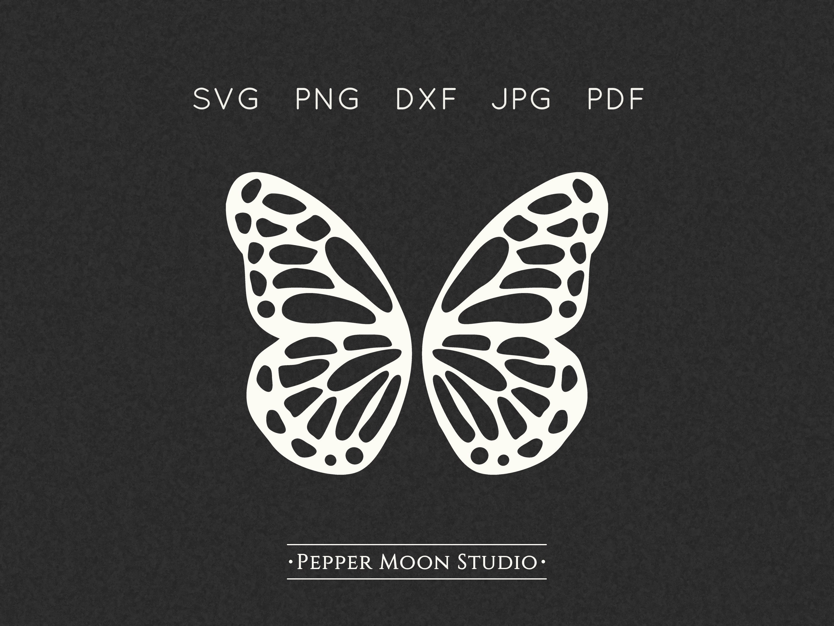 Ala de mariposa SVG / Silueta de alas de mariposa / Imagen reflejada ...