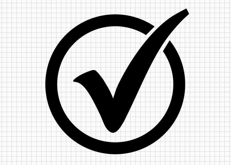 Check Mark SVG | Circle Checkmark Checklist | Tick off Approve Correct ...