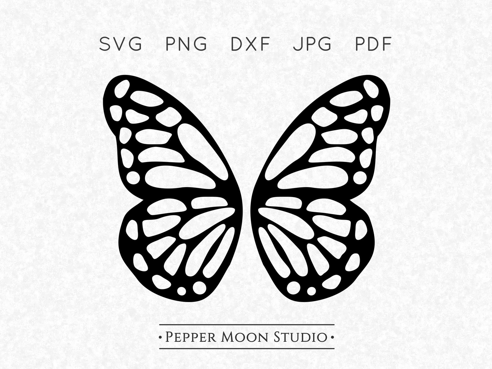 Butterfly Wing SVG | Butterfly Wings Silhouette | Mirror Image Half ...