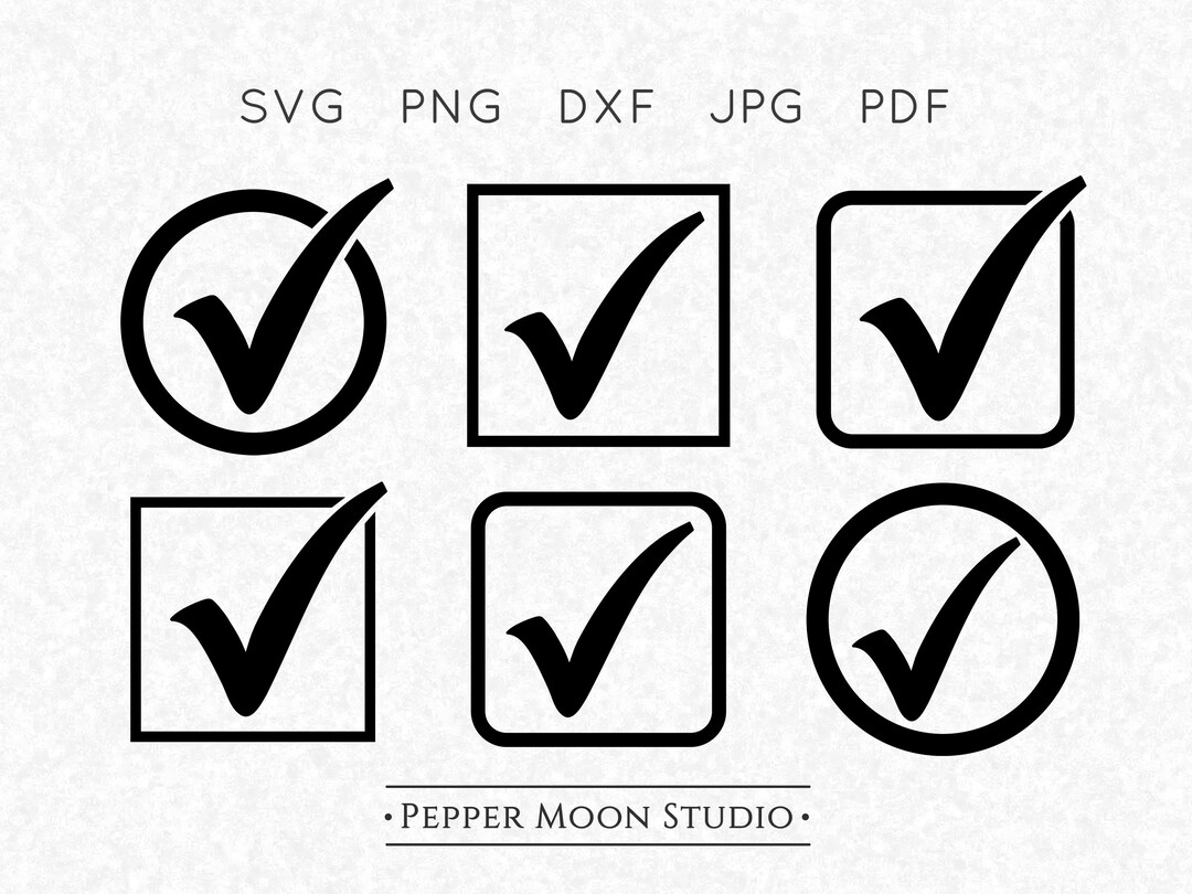 Check Mark SVG Bundle | Checkmark Checkbox Checklist Square Box Circle ...