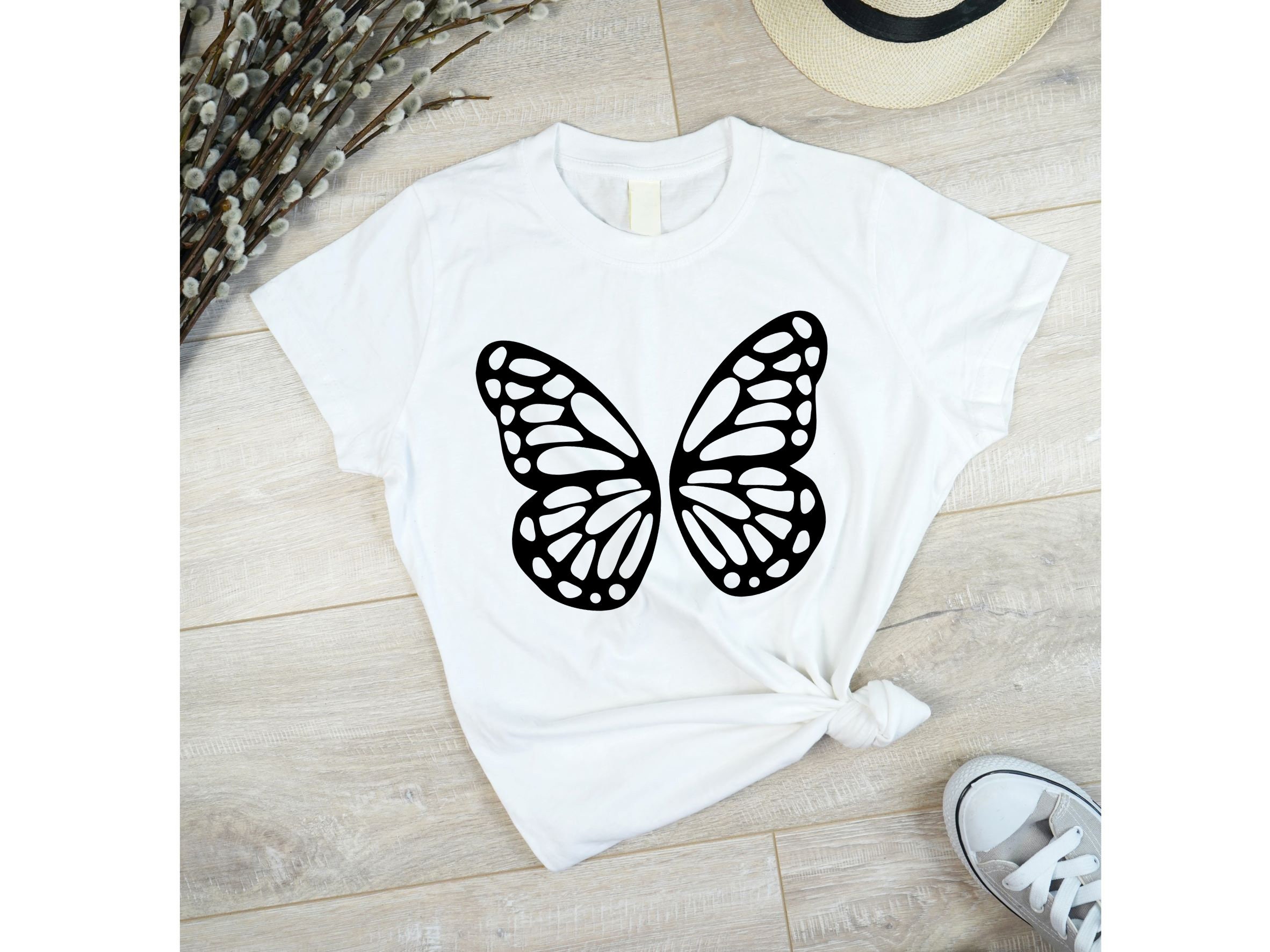 Ala de mariposa SVG / Silueta de alas de mariposa / Imagen reflejada ...