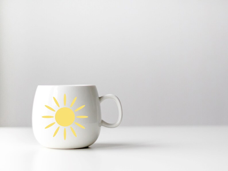 Sun With Rays SVG Simple Circle Shape Sunburst Sunshine Sunbeam Sunrise ...