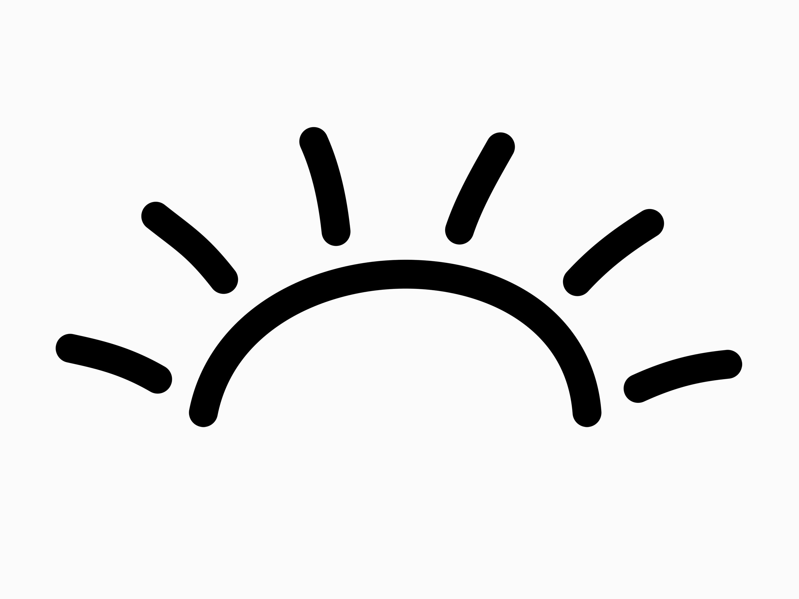 Half Sun SVG Boho Sunburst Sunrise Sunset Sunshine Hand Drawn Simple ...