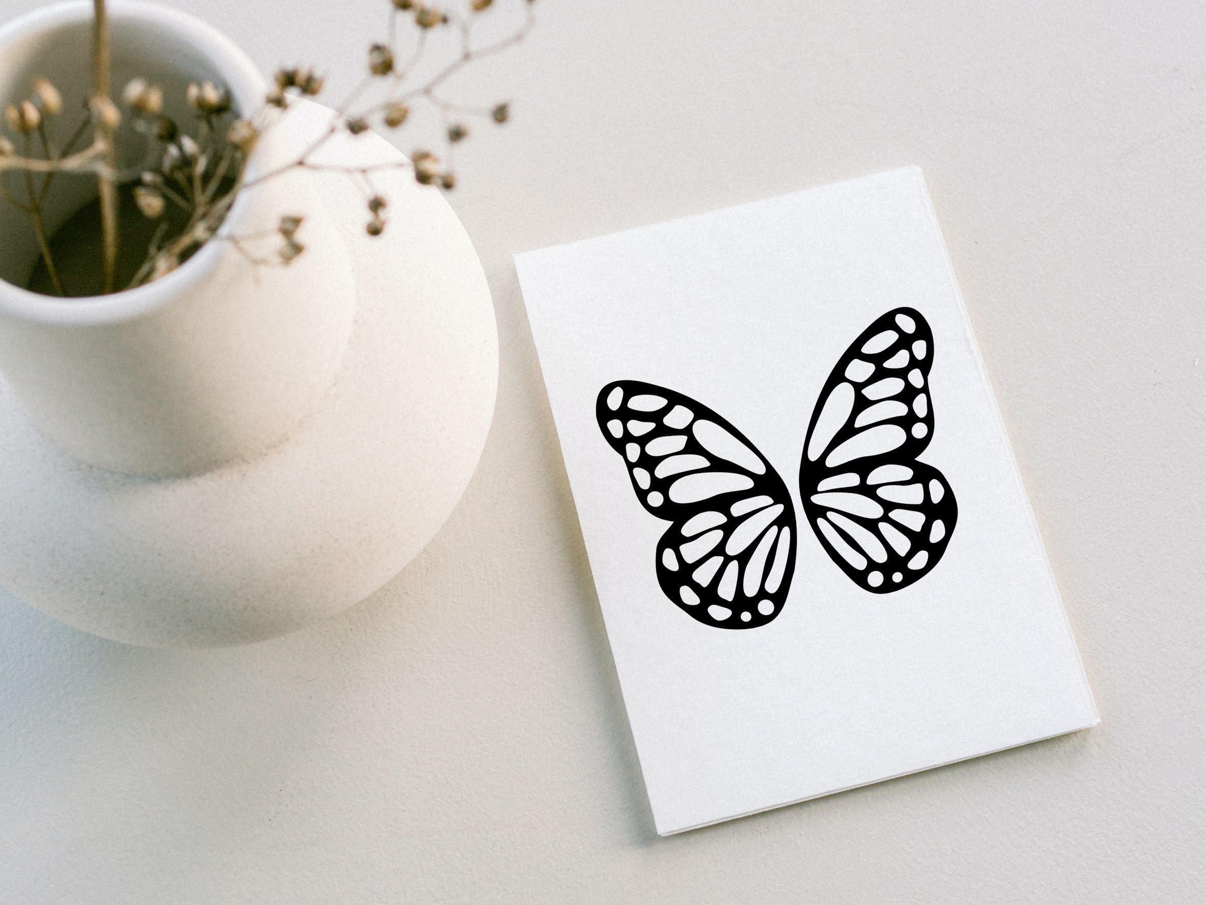 Ala de mariposa SVG / Silueta de alas de mariposa / Imagen reflejada ...