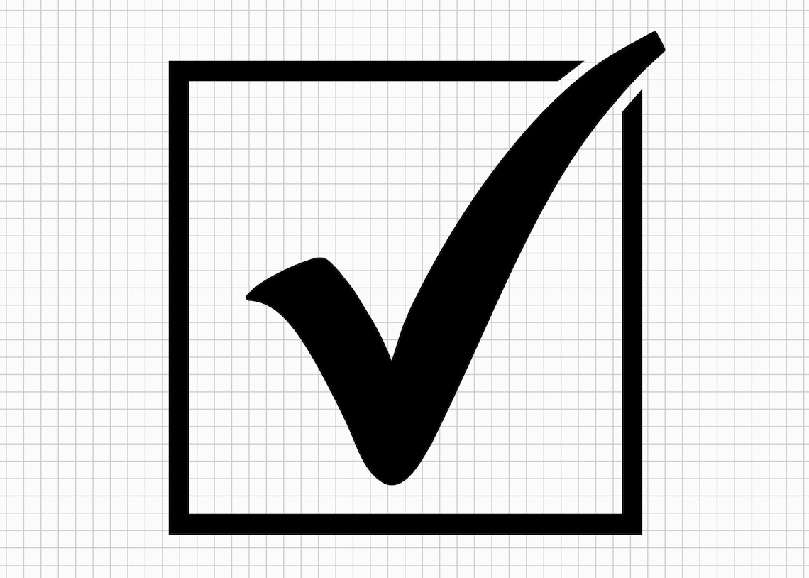 Check Mark SVG | Checkmark Checkbox Checklist Square Box | Tick off ...