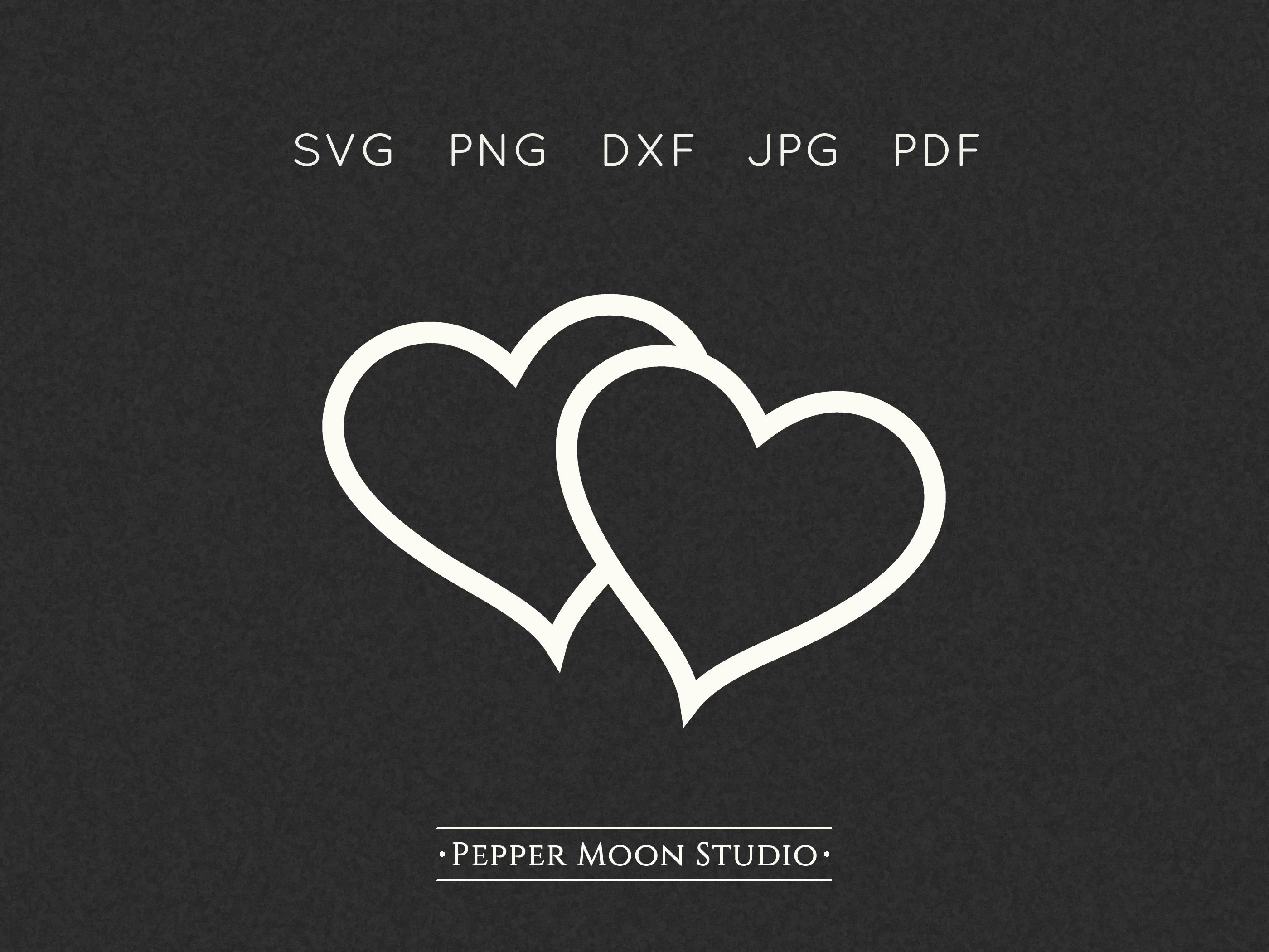 Double Heart SVG | Two Overlapping Joined Offset Twin Hearts | Svg Png ...