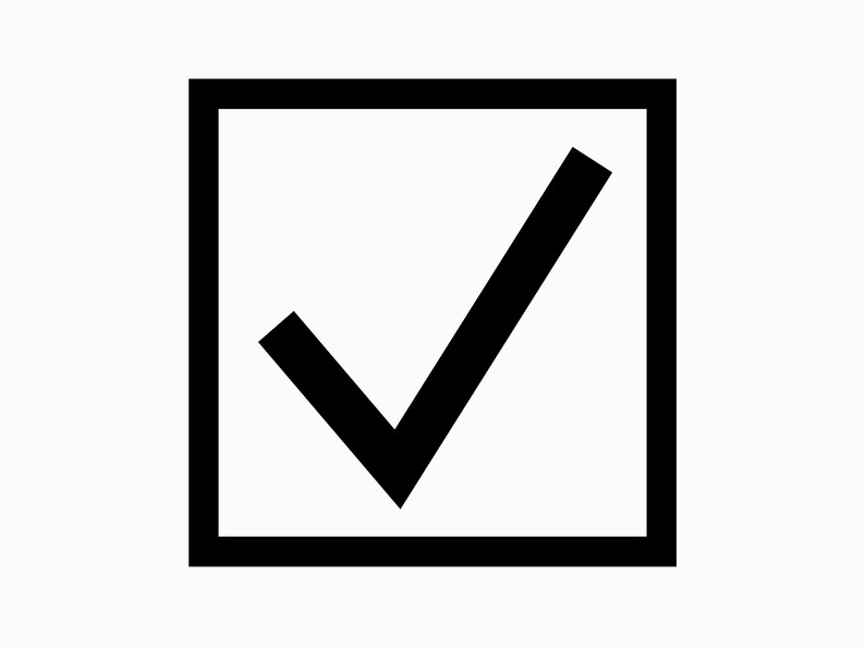 Check Box SVG Check Mark SVG Checkmark Checklist Checkbox Square Frame ...