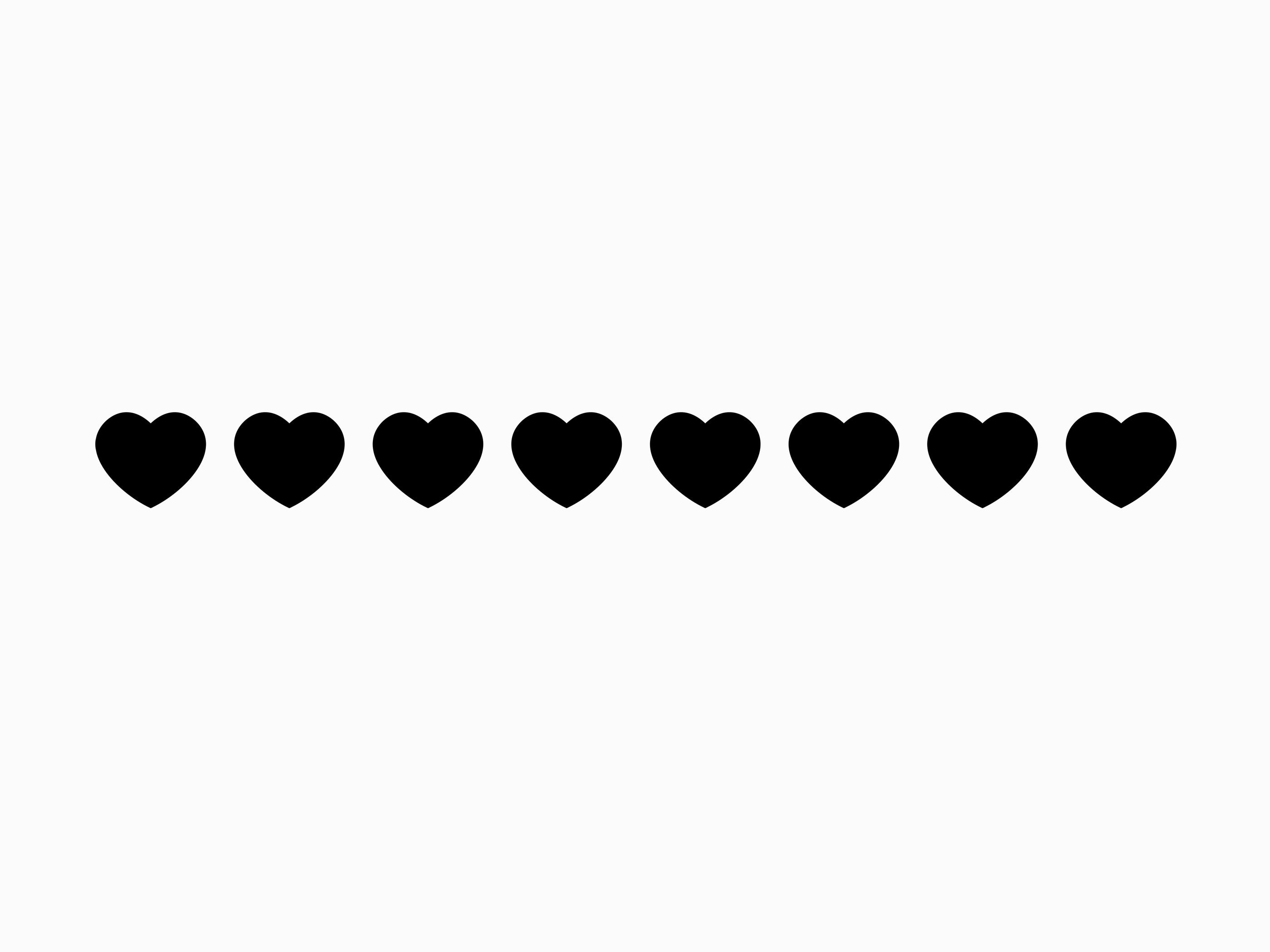 Row of Hearts SVG Heart Border SVG Small Simple Line Love Wedding ...
