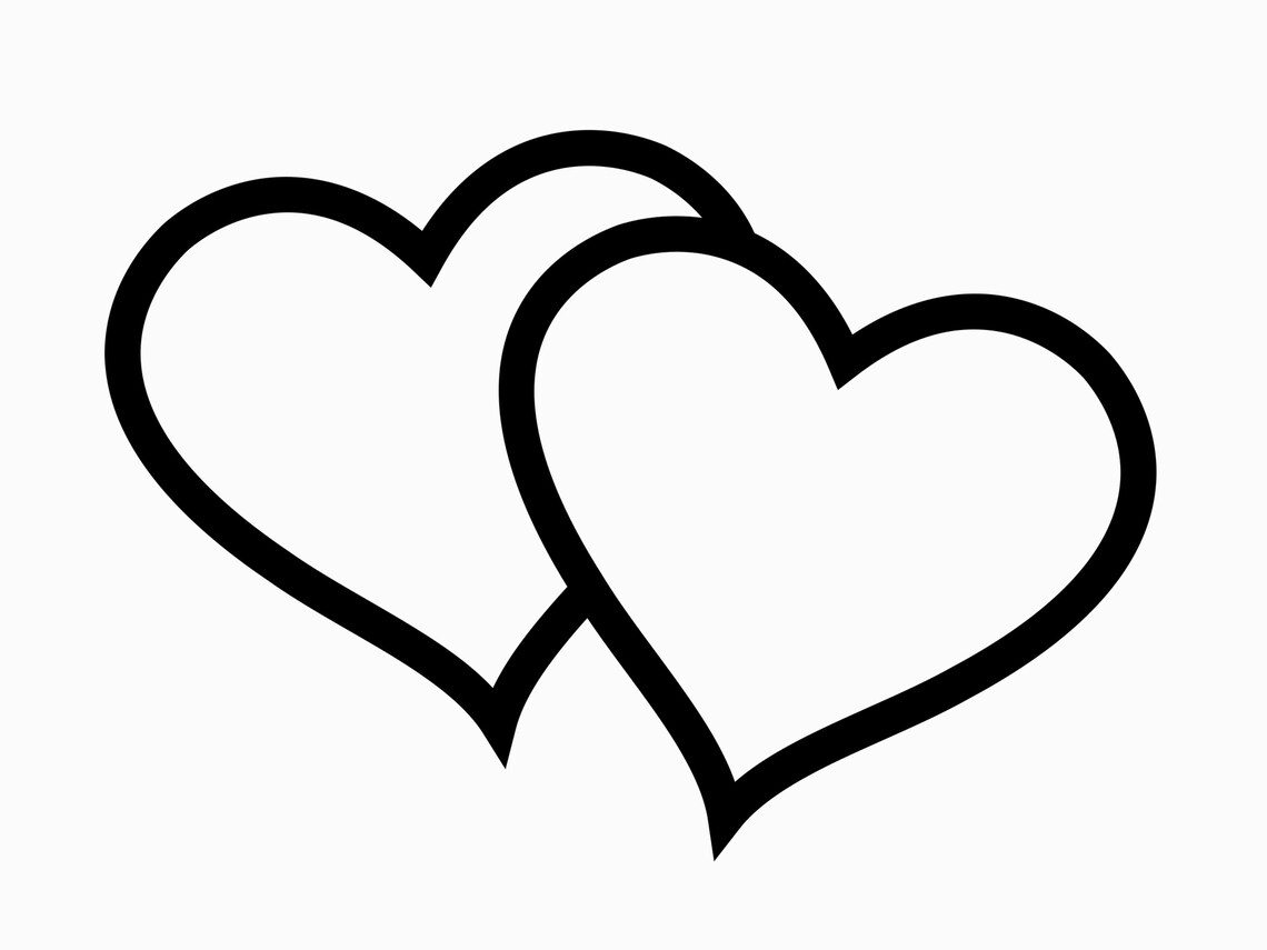 Double Heart SVG | Two Overlapping Joined Offset Twin Hearts | Svg Png ...