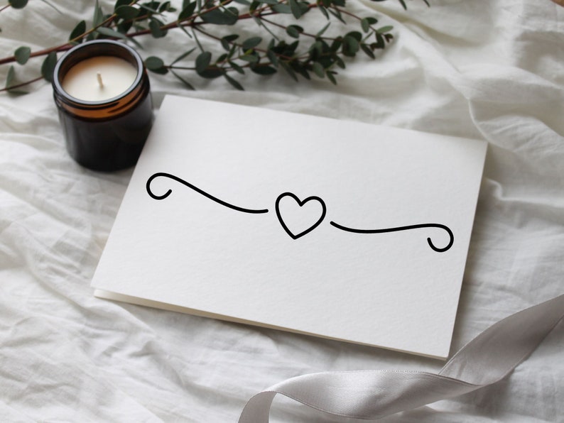 Heart Divider SVG | Decorative Accent Flourish | Swirl Squiggle Swash ...