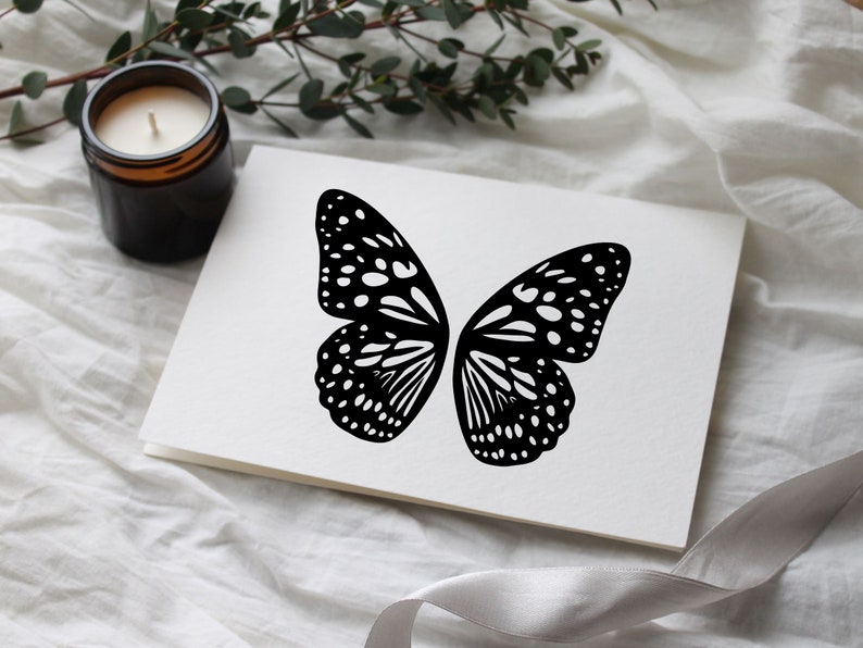 Butterfly Wings SVG | Mirror Image Silhouette Split Half | Svg Png Dxf ...