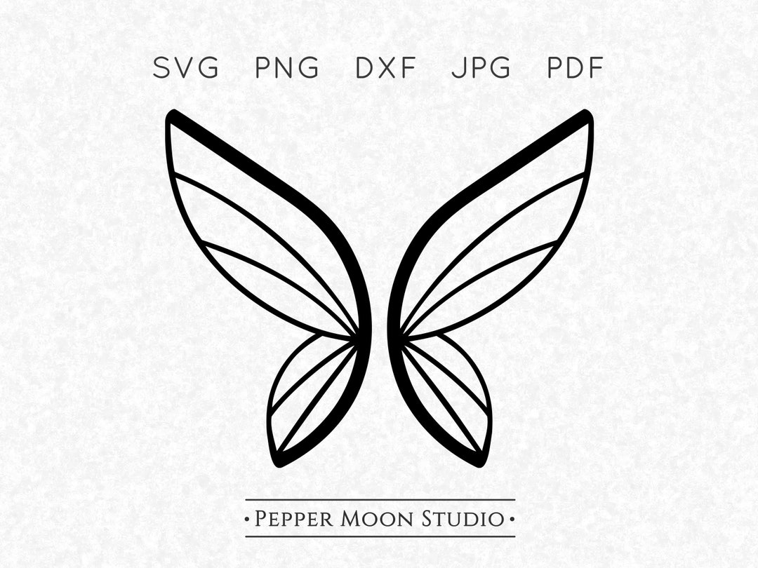 Butterfly Wings SVG | Insect Wing | Modern Silhouette | Mirror Image ...