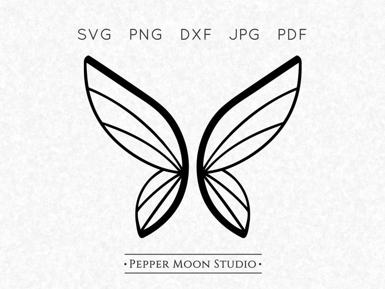 Butterfly Wing SVG | Insect Wing | Modern Silhouette | Split Mirror ...