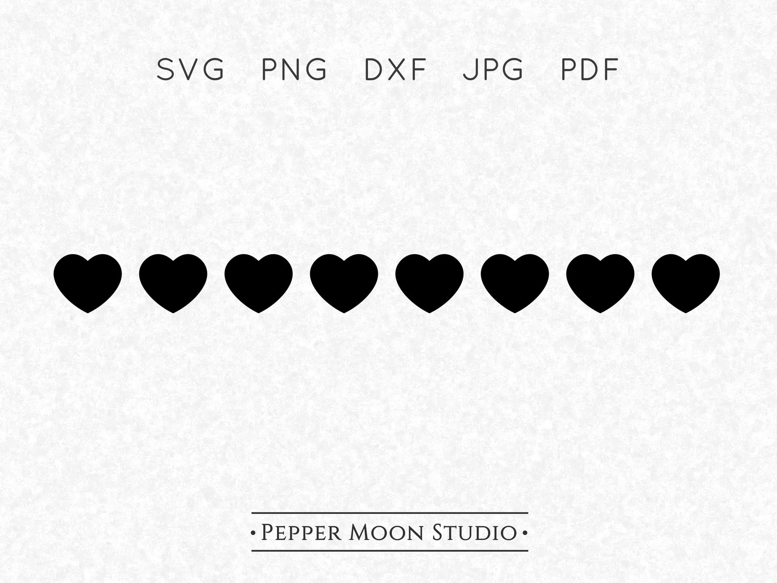 Row of Hearts SVG Heart Border SVG Small Simple Line Love Wedding ...