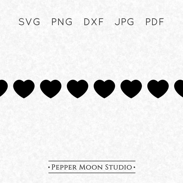 Row of Hearts - Etsy