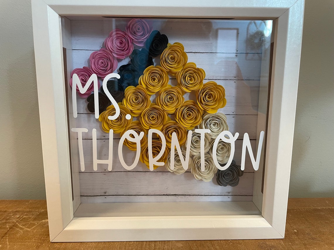 Teacher Shadow Box, Teacher Appreciation Gift, End of the Year Teacher ...