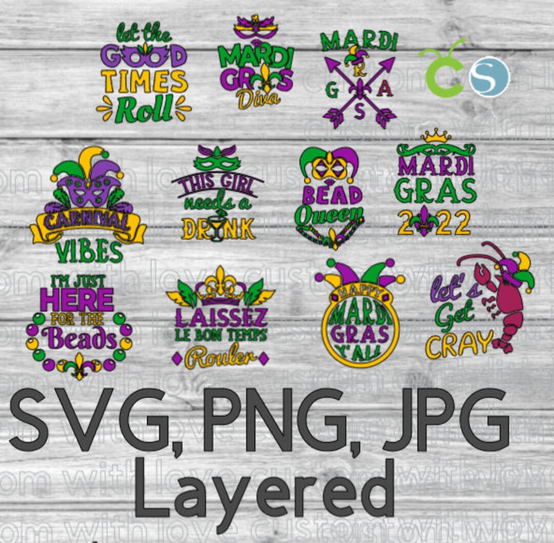 Mardi Gras Svg, Mardi Gras Svg Bundle, New Orleans Svg, Beads Svg ...