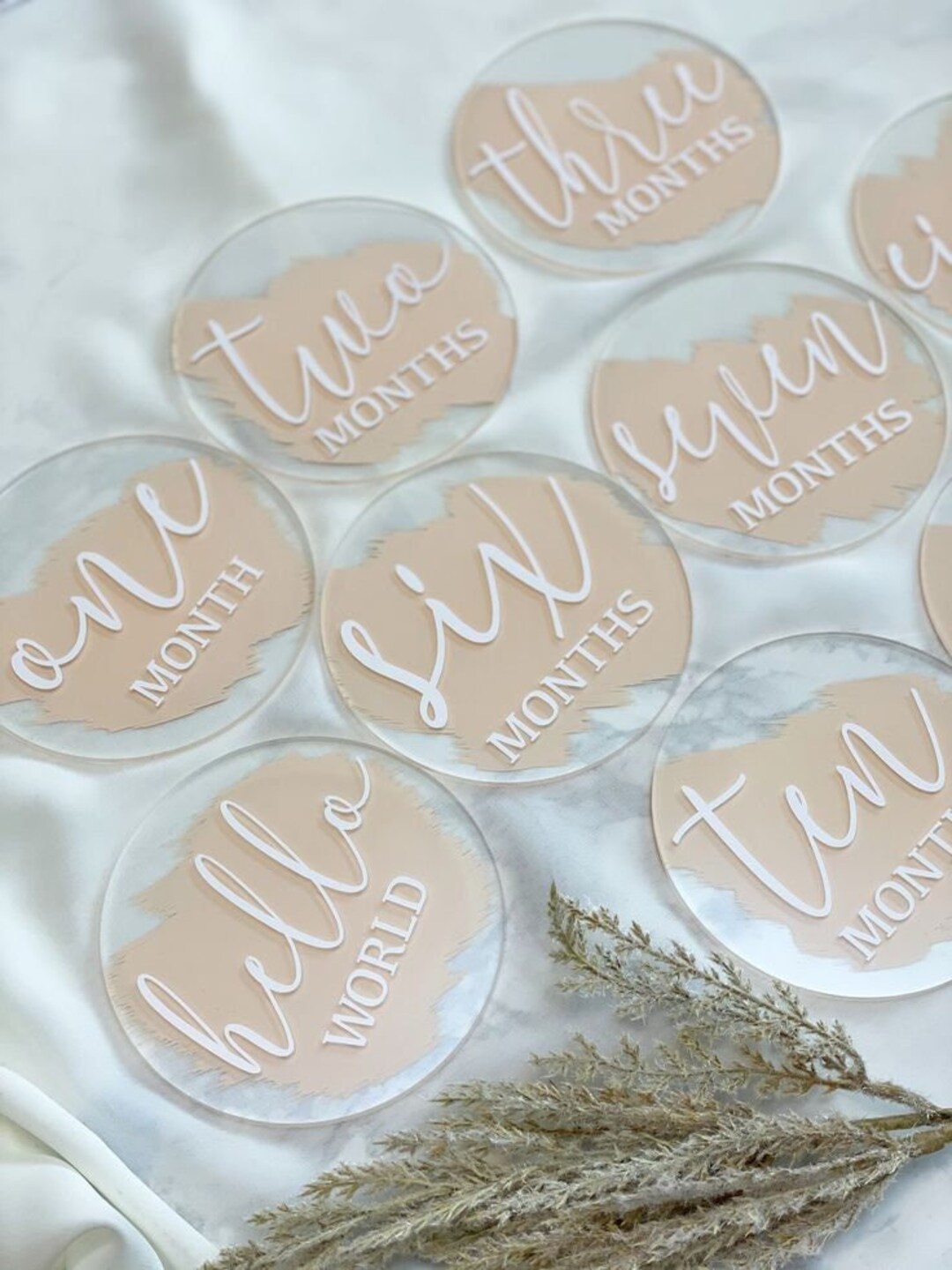 Acrylic Baby Milestones, Monthly Milestones, Baby Shower Gift, Clear ...