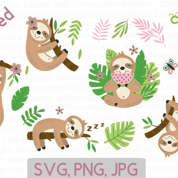 Sloth Svg - Etsy