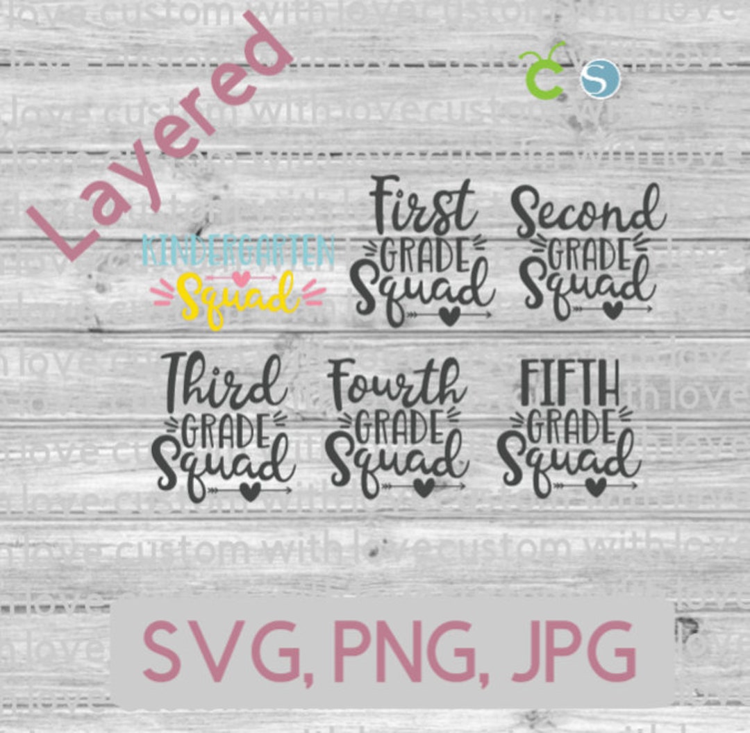 Back to School Svg, Grade Level Svg, Teacher Png, 1st Grade Svg, 2nd ...