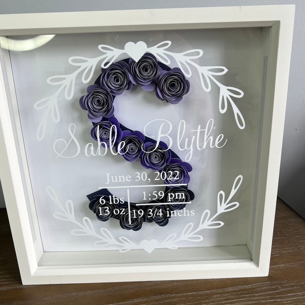 Baby Shadow Box - Etsy