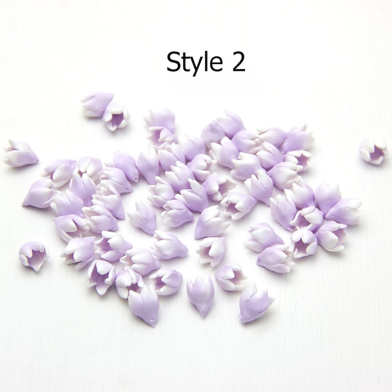 Purple Flower Beads - Etsy