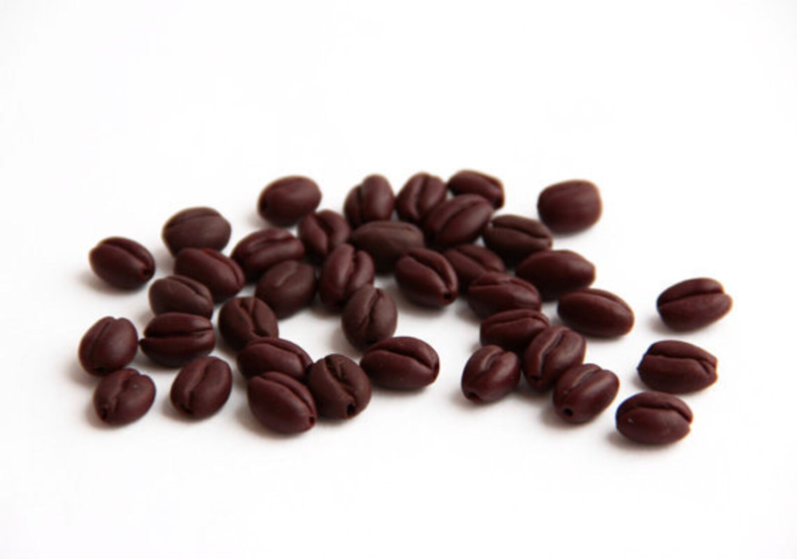 Coffee Bean Beads: Miniature Polymer Clay Charms (set of 20) - Etsy