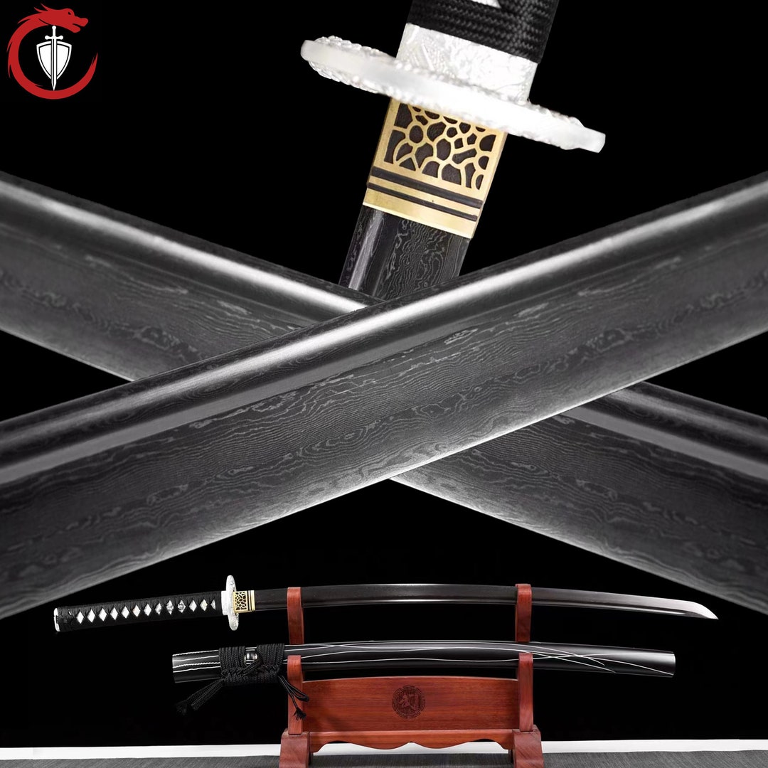 Fully Handmade Japanese Katana Katana Sword, 1095/ Damascus Folding ...