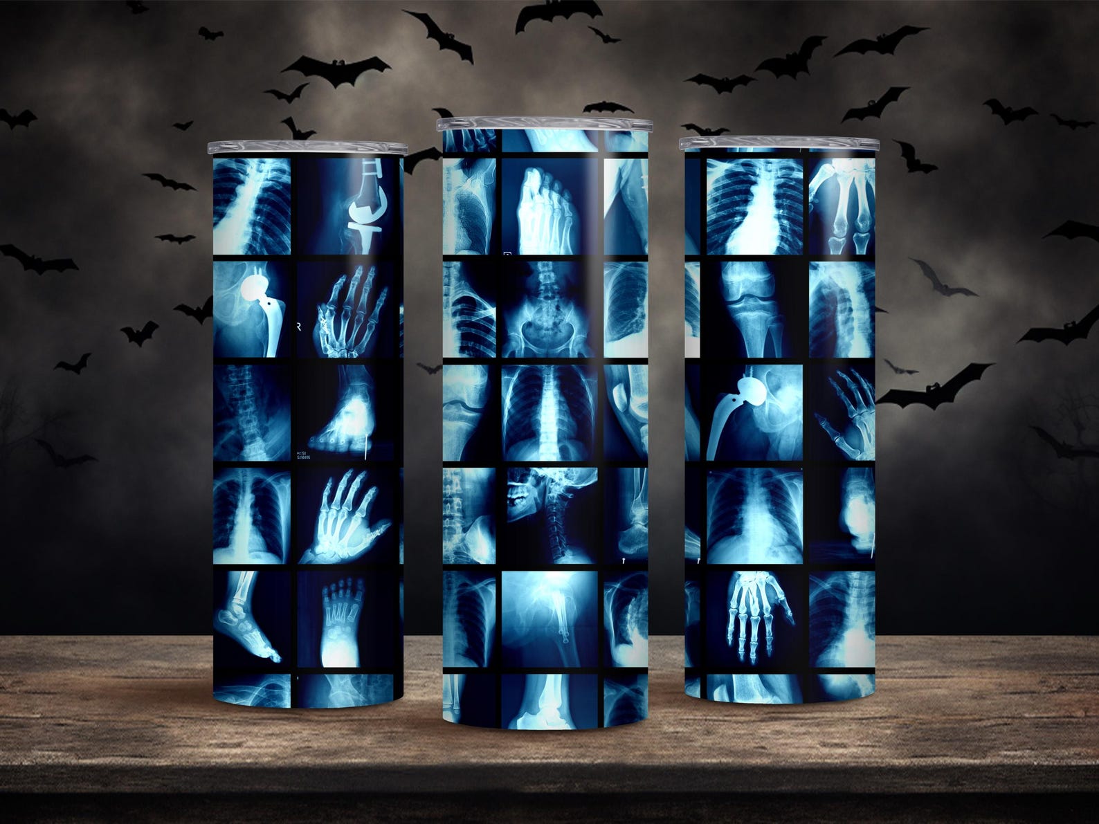 X-ray Bones Tumbler Wrap | Human Skeleton Anatomy Art - Medical Student ...