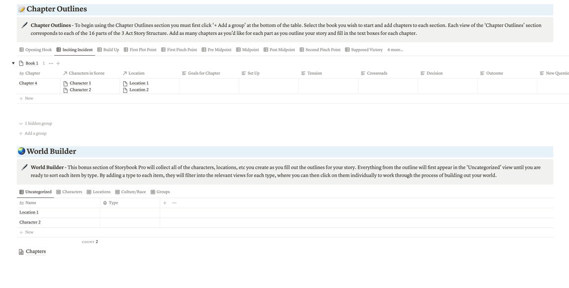 Storybook Pro | Notion Template for Writers | Writing in Notion ...