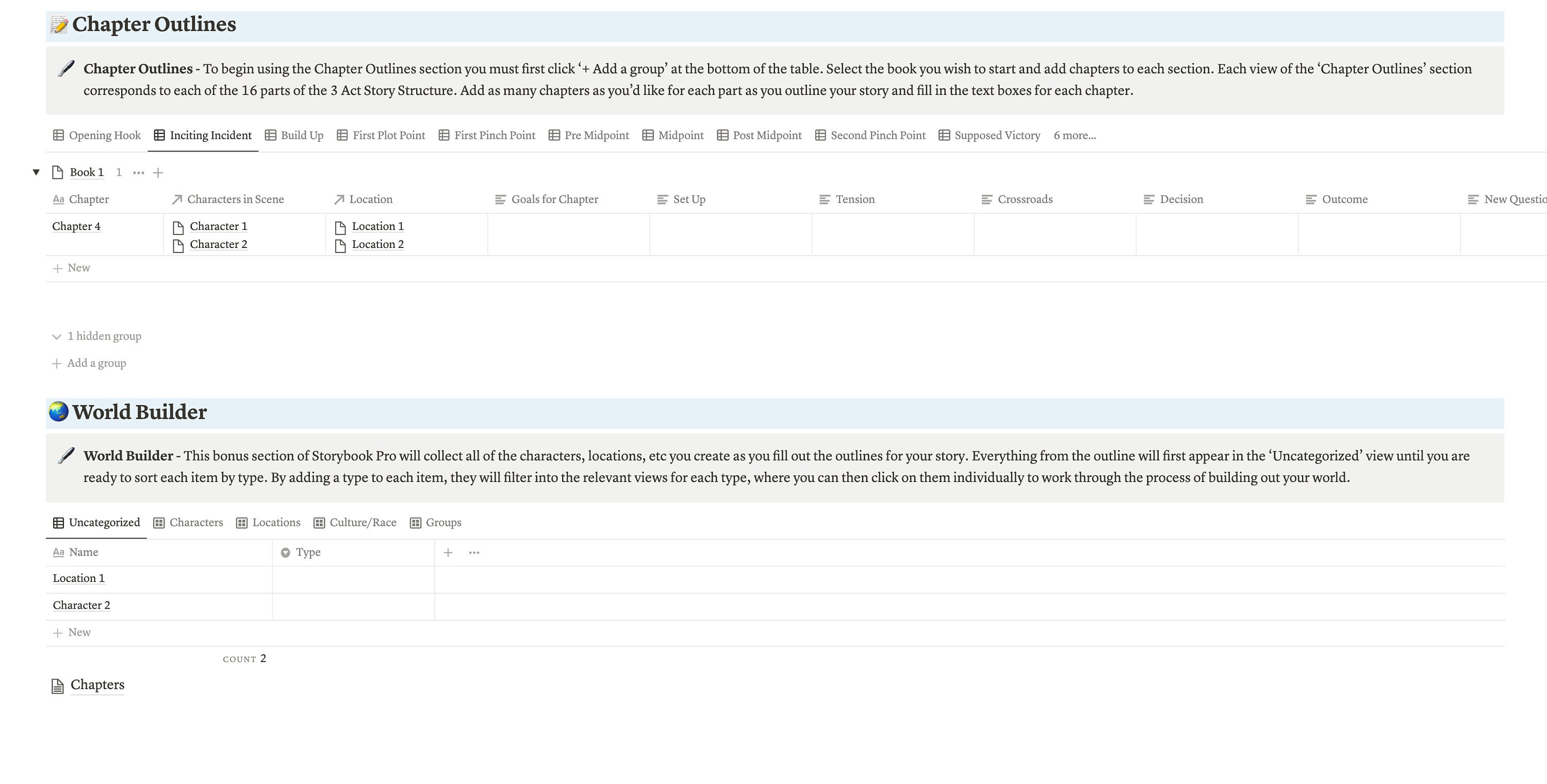 Storybook Pro | Notion Template for Writers | Writing in Notion ...