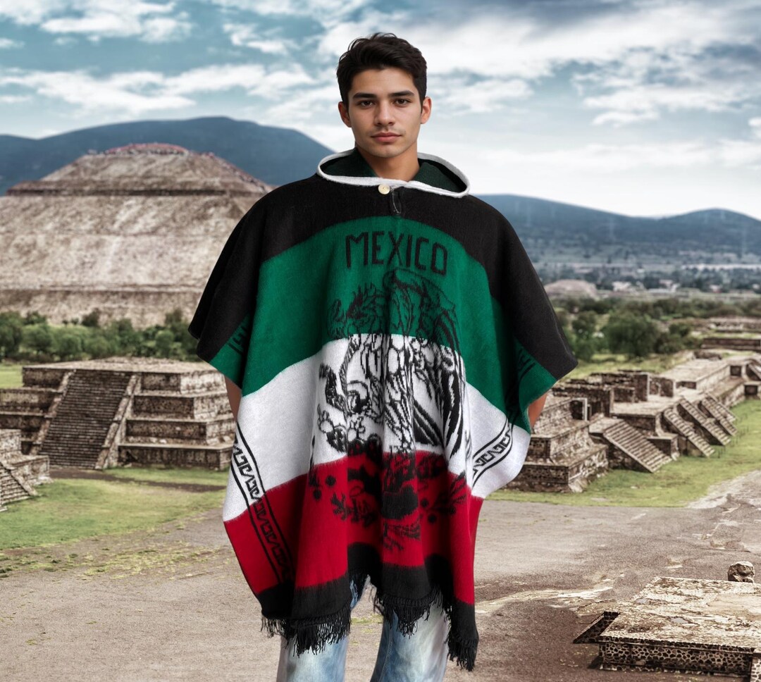 Alpaca Wool Poncho With Hood | Soft and Comfortable Wool - Sarape ...