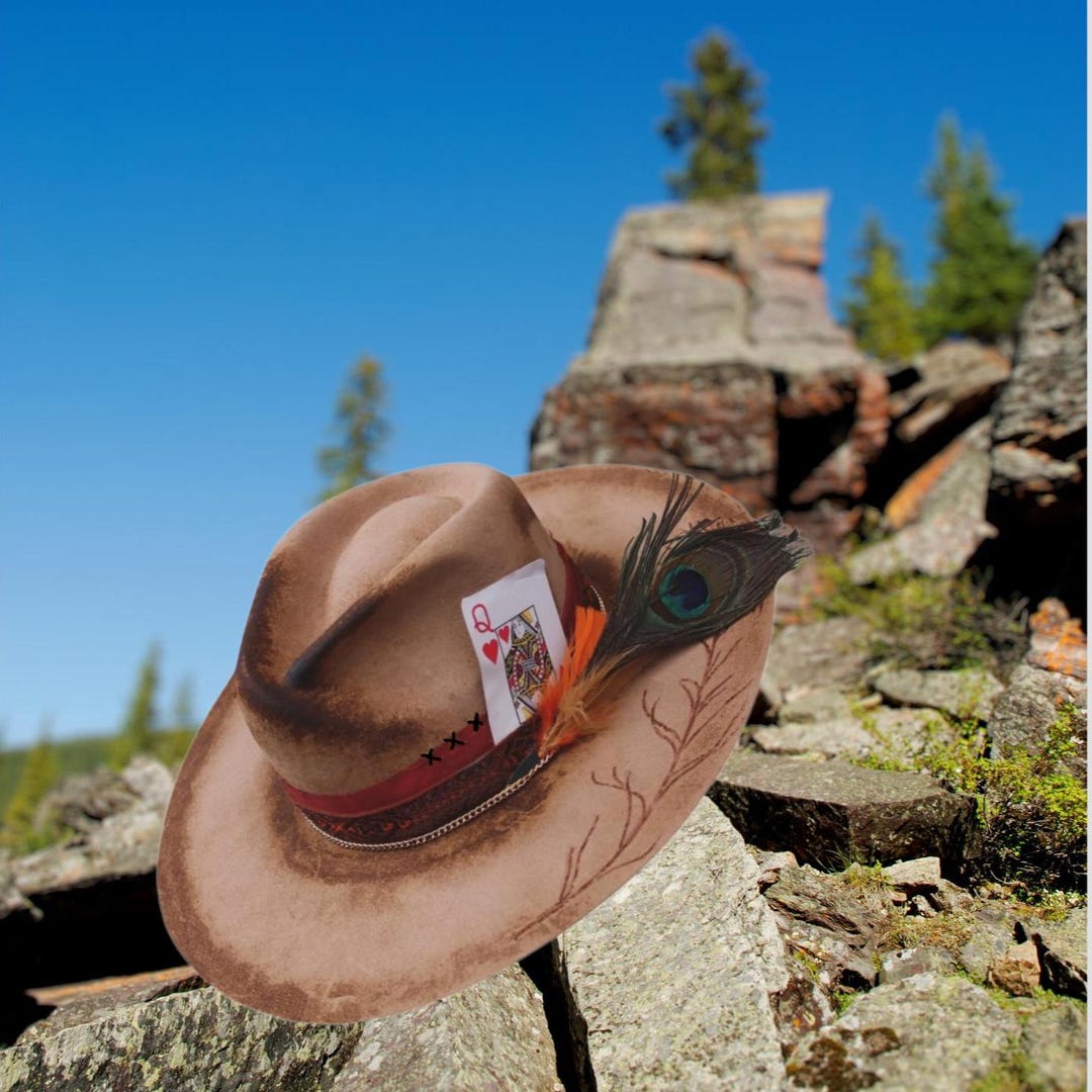 Indigenous Felt Hat Brown Outback - High Quality Hat | Handmade Cowboy ...