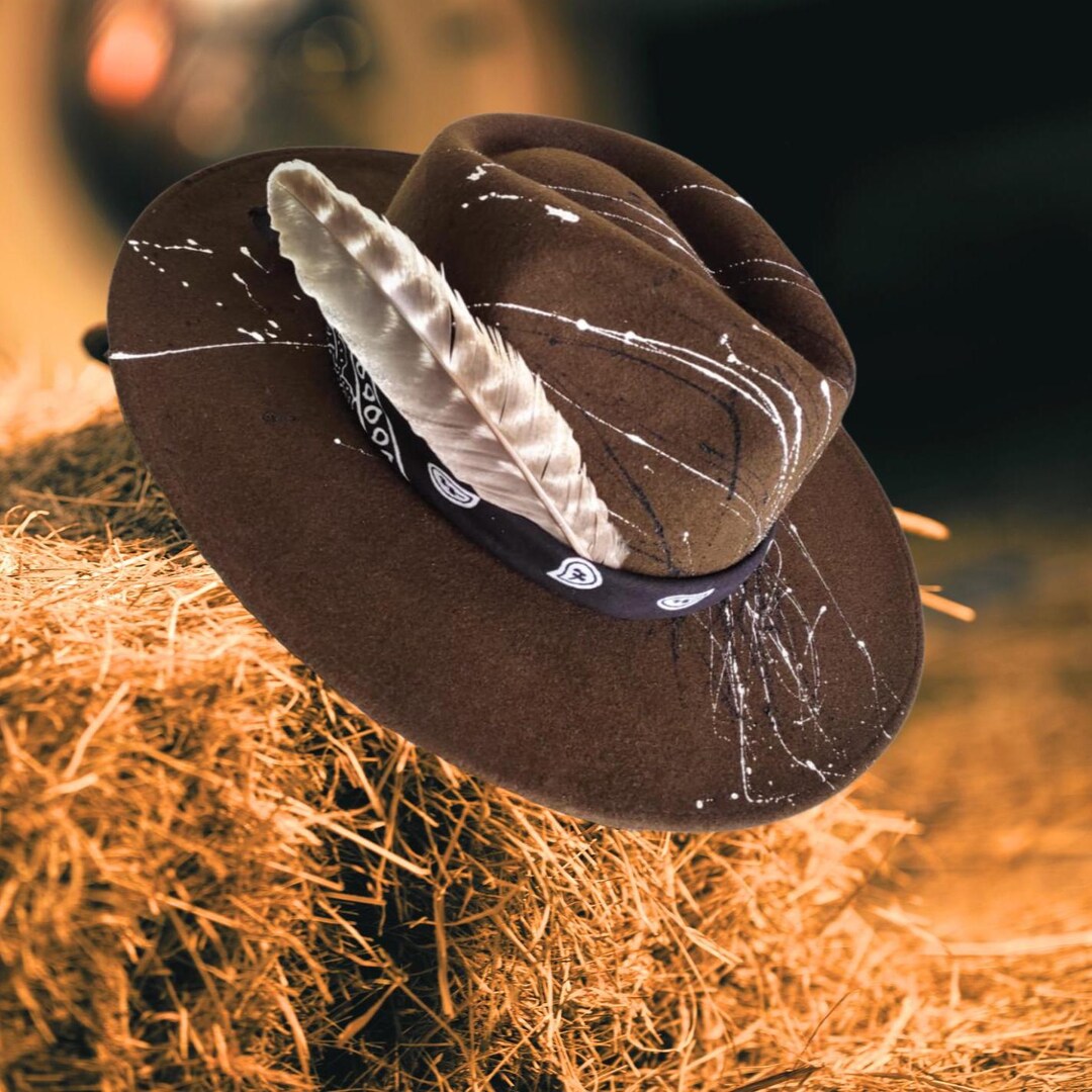 Indigenous Felt Hat Brown Outback - High Quality Hat | Handmade Cowboy ...