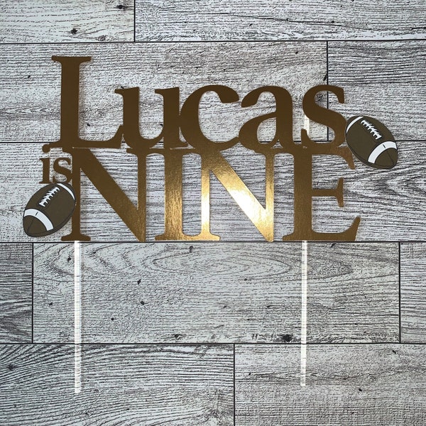 Football Cake Topper - Etsy