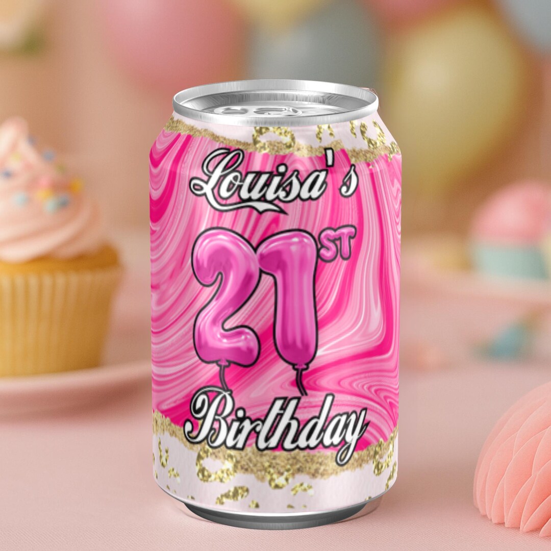 Custom Mini Soda Can Labels – Personalized Birthday Party Favors ...